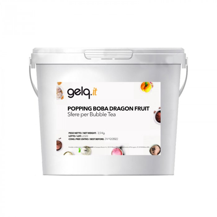 Gelq Ingredients POPPING BOBA - DRAGON FRUIT - BUBBLE TEA PEARLS ...