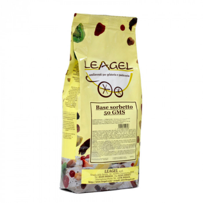 BASE SORBETTO 50 GELATO MASTER SCHOOL - LEAGEL | scatola da 12 kg. - 6 ...